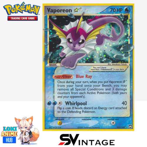 Vaporeon Gold Star - EX Power Keepers Holo 102/108 Gred SV Vintage PTCG POKEMON CARD | Shopee ...