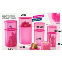 {READY STOCK }Tupperware One Touch Canister TOPPER / OT Canister / 1.4L / 3L / 2L / 4.3L / 950ML ...