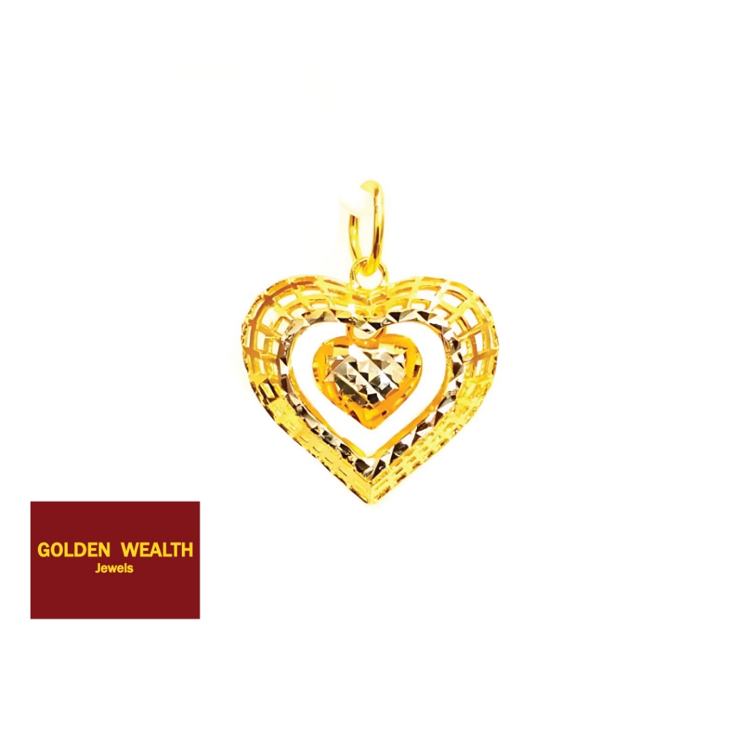 🍎916 Gold Pendant Love Shape loket emas 916 | Shopee Malaysia