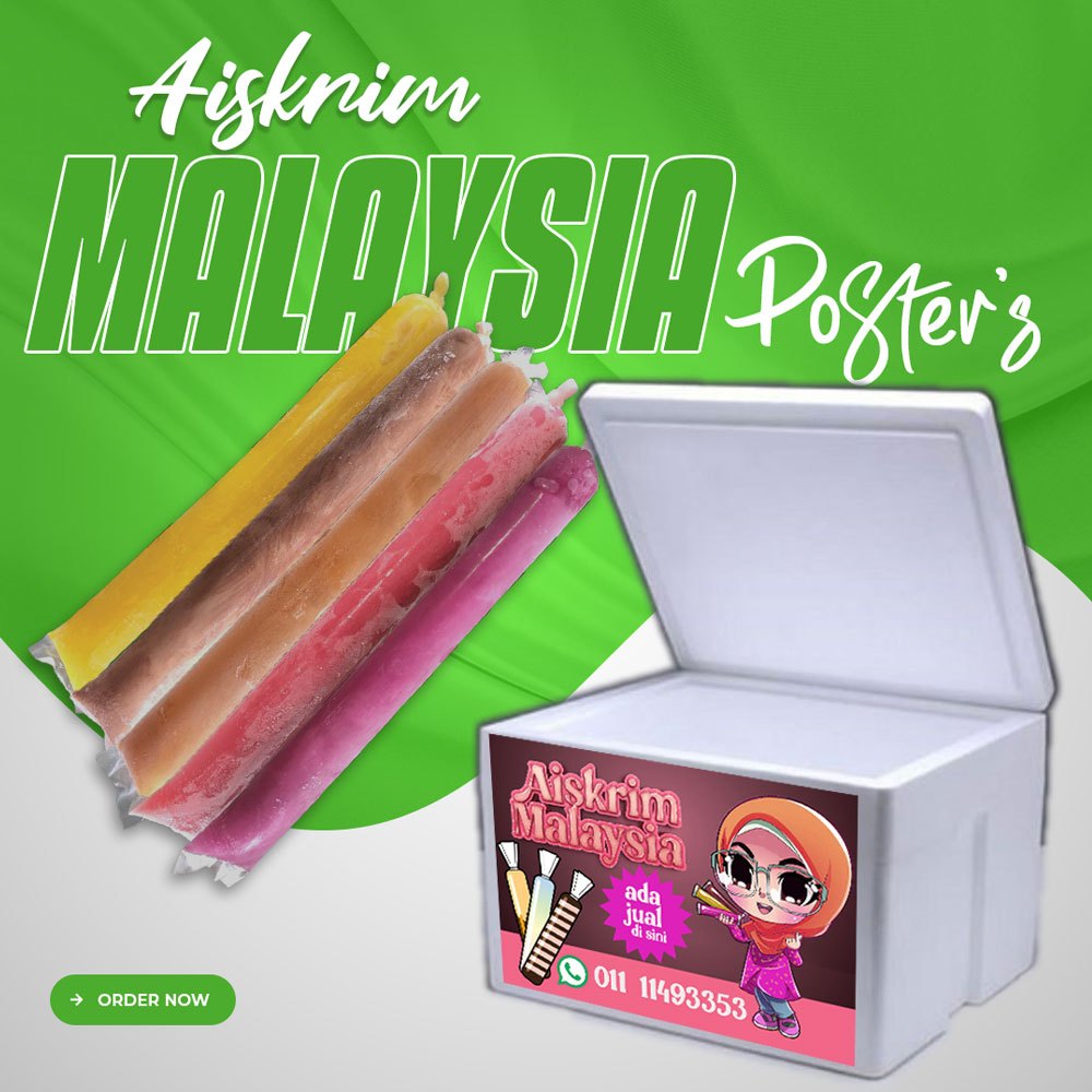 A4/A3 ICE BOX LAMINATED STICKER AISKRIM MALAYSIA KALIS AIR | Shopee ...
