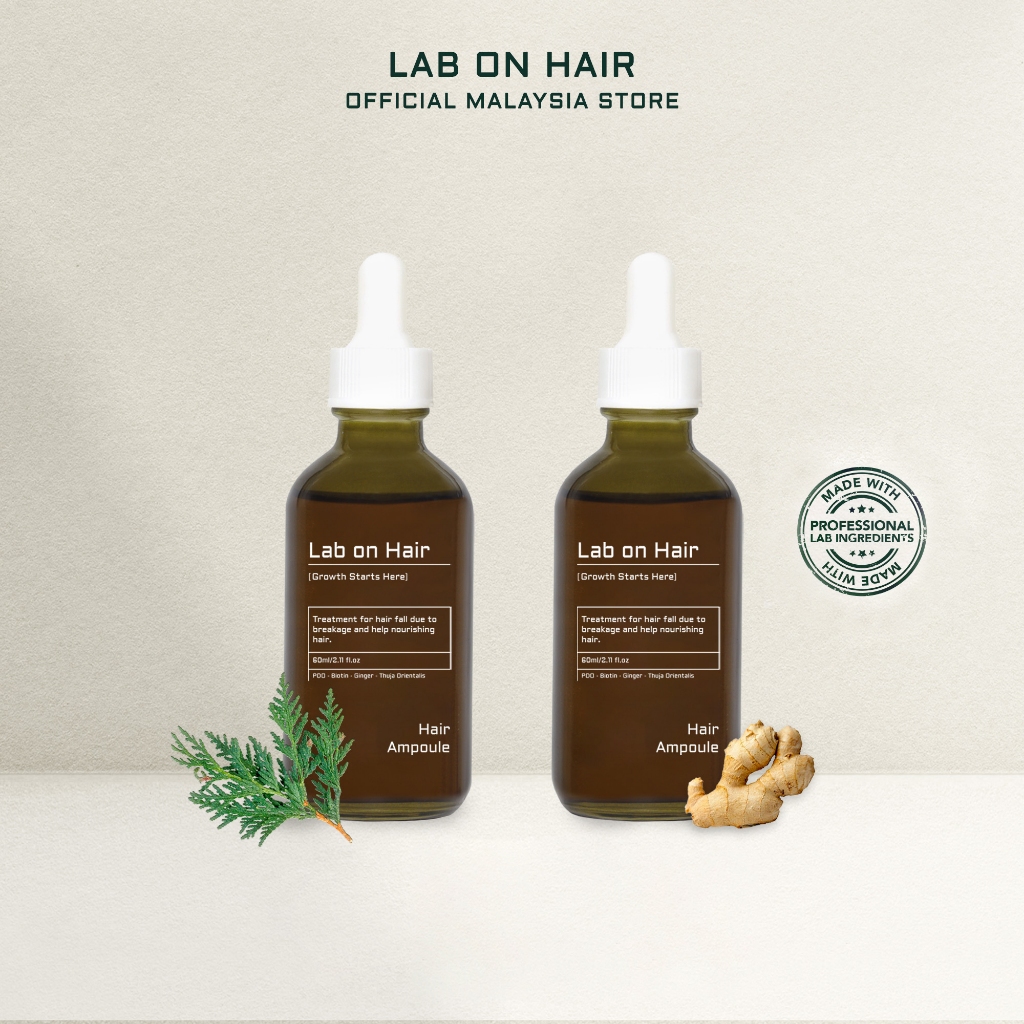 Lab On Hair 2Pcs HairFall Control Ampoule - Reduces Hair Loss Rambut ...