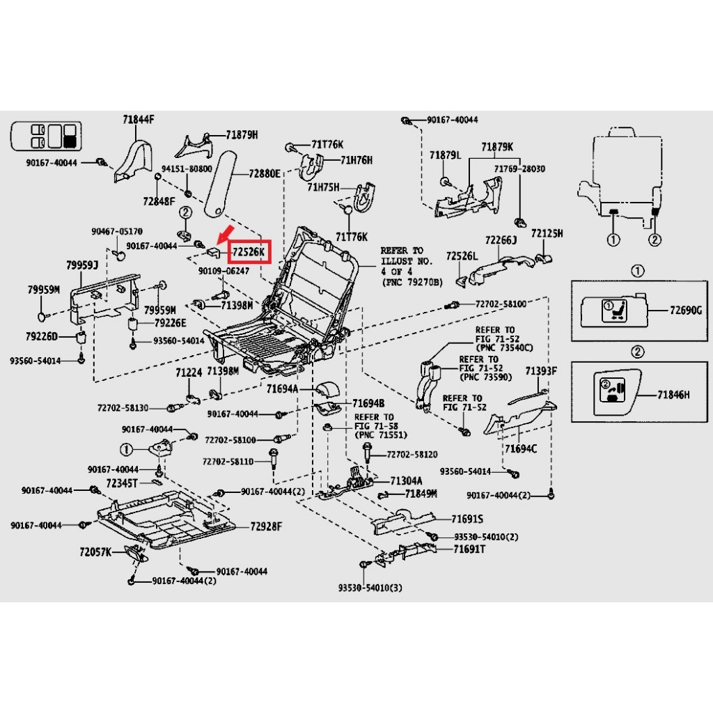 GENUINE TOYOTA ALPHARD VELLFIRE AGH30 GGH30 AYH30 REAR SEAT RECLINING ...