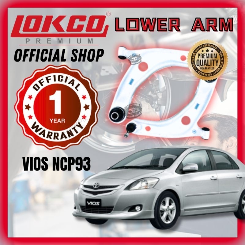 LOKCO Premium Heavy Duty Lower Arm TOYOTA VIOS/YARIS - NCP93/NCP91 Front Left + Right | Shopee ...