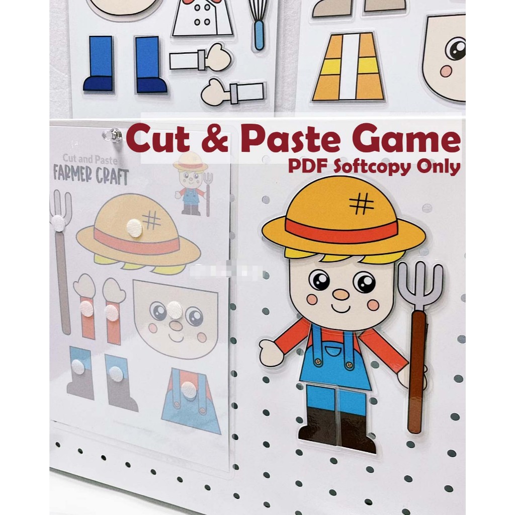 PDF] 108- Occupation Cut & Paste Activity Printable Montessori Toddler ...