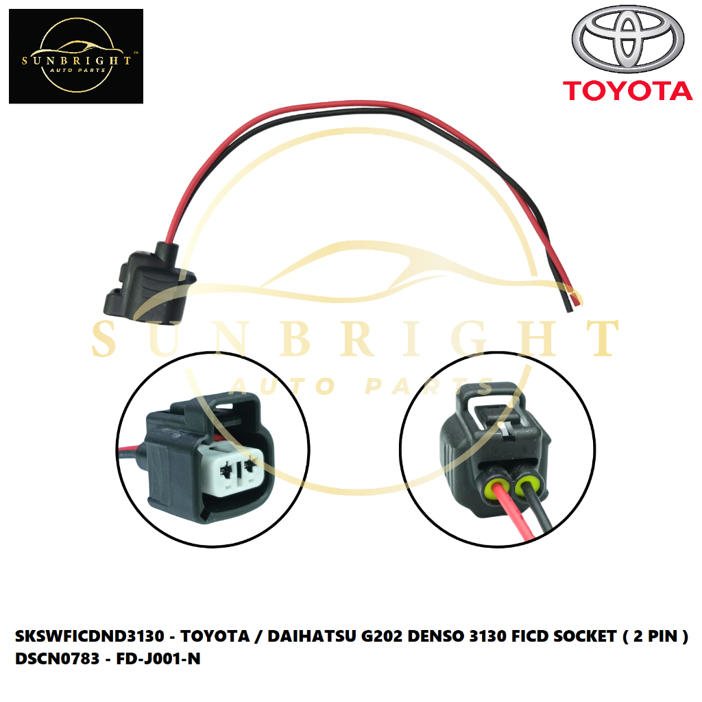 TOYOTA / DAIHATSU G202 DENSO 3130 FICD SOCKET ( 2 PIN ) DSCN0783 - FD ...