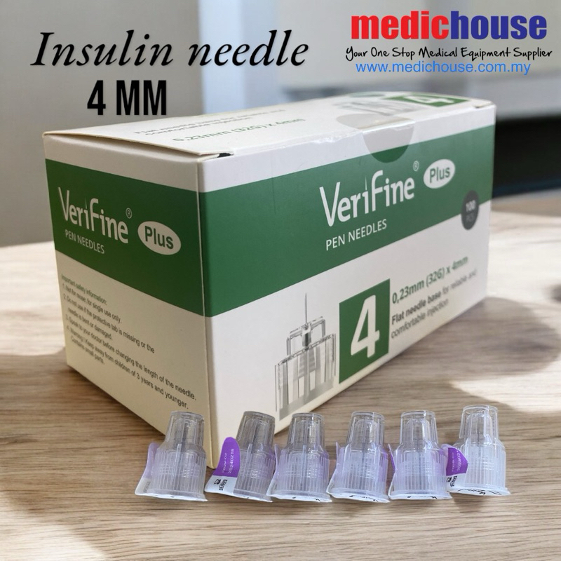 Verifine plus / Promisemed pen needles / jarum insulin (4MM 100pcs ...