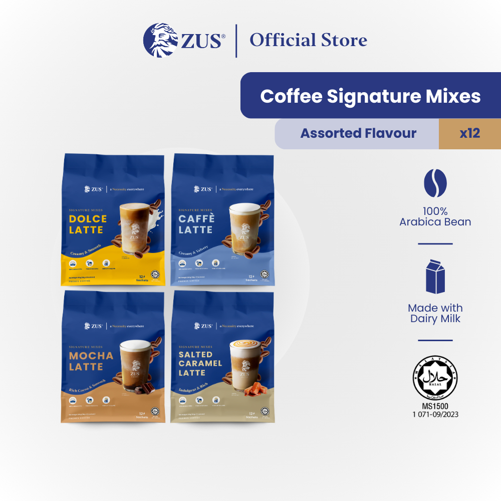 ZUS Signature Mixes Premium Instant Coffee - 12 sticks | Shopee Malaysia