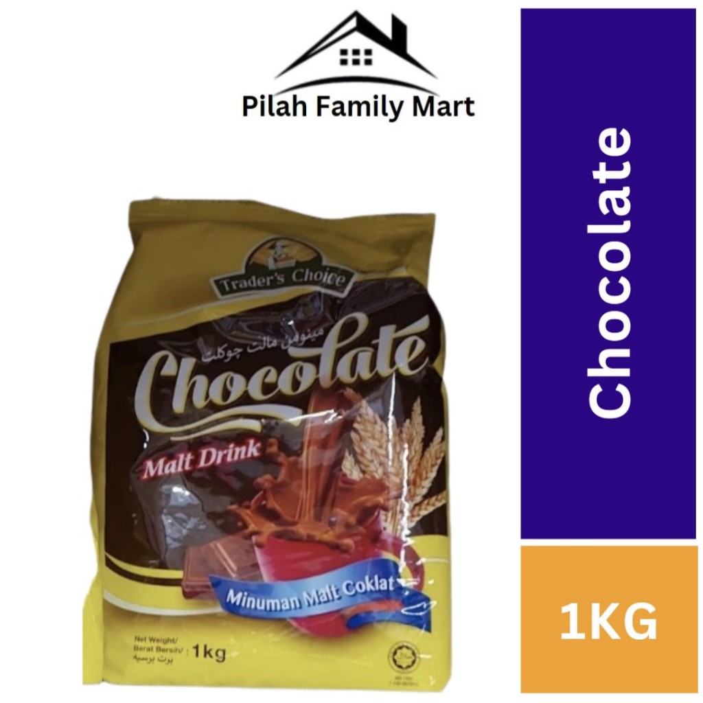 TRADERS CHOICE Chocolate Malt Drink Minuman Malt Coklat 1KG | Shopee ...