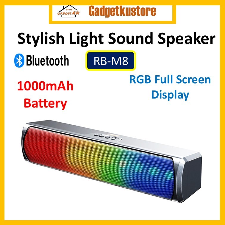 [CLEARANCE] REMAX RB-M8 Speaker RGB Colorful Portable Wireless ...