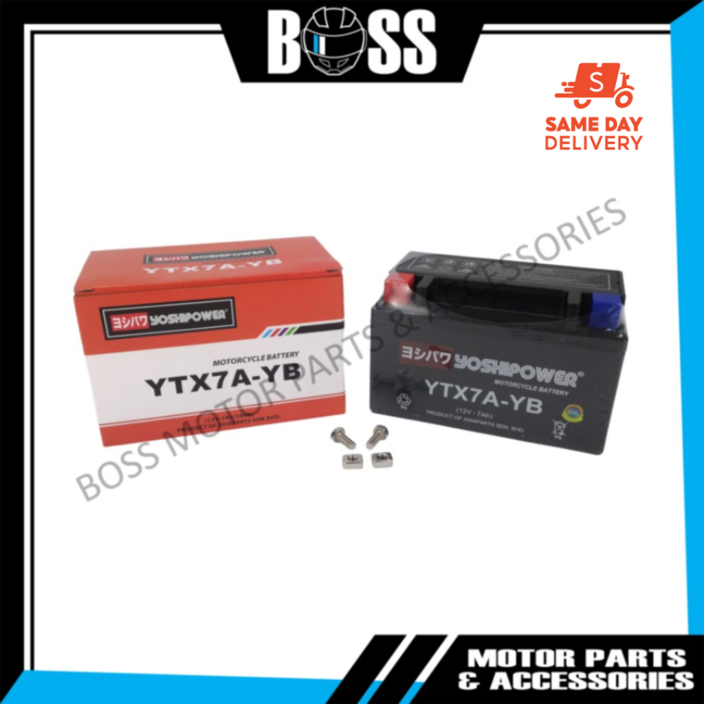 [YOSHIPOWER]YTX7A-YB SEALED Motorcycle Battery Bateri Motor SM SPORT ...