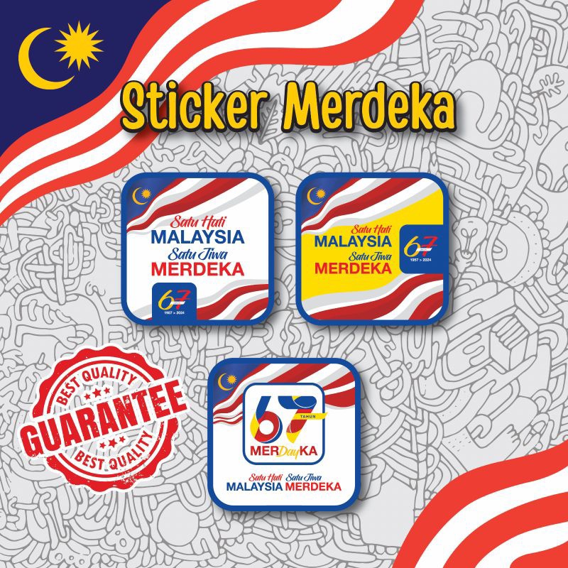 STICKER KERETA TEMA MERDEKA!!! STICKER HARI KEBANGSAAN KEMERDEKAAN ...
