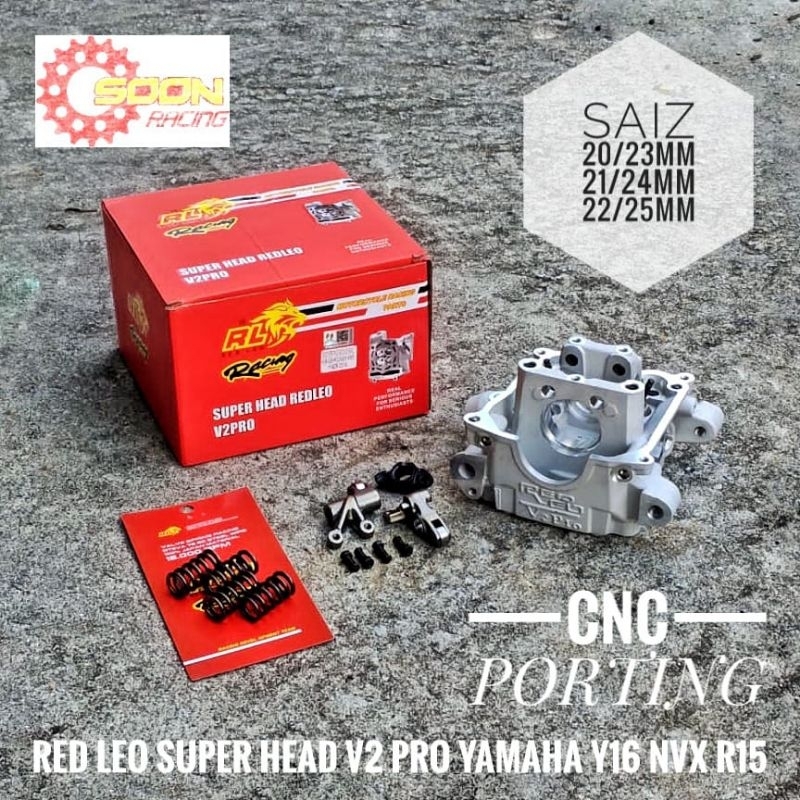 RED LEO Y16 R15 NVX V3 SUPER HEAD CNC 20/23MM 21/24MM 22/25MM SUPERHEAD ...