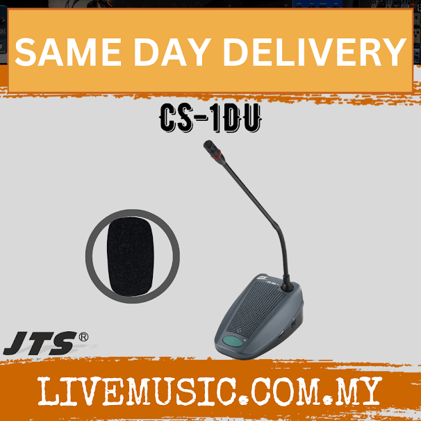JTS CS-1DU i-Conference Delegate Unit Microphone Gooseneck PA System with JTS MS-G5 Windscreen ...