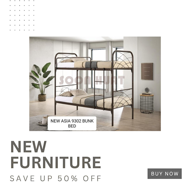 BUNK BED/9302/ JDB NO.1/ FU7009/ KATIL BESI/ BUNK BED / DOUBLE DECKER ...