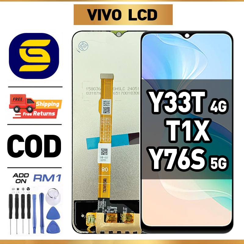 LCD VIVO Y33t 4G / T1X / Y76s 5G Compatible For Glass Original Touch Screen Digitizer | Shopee ...