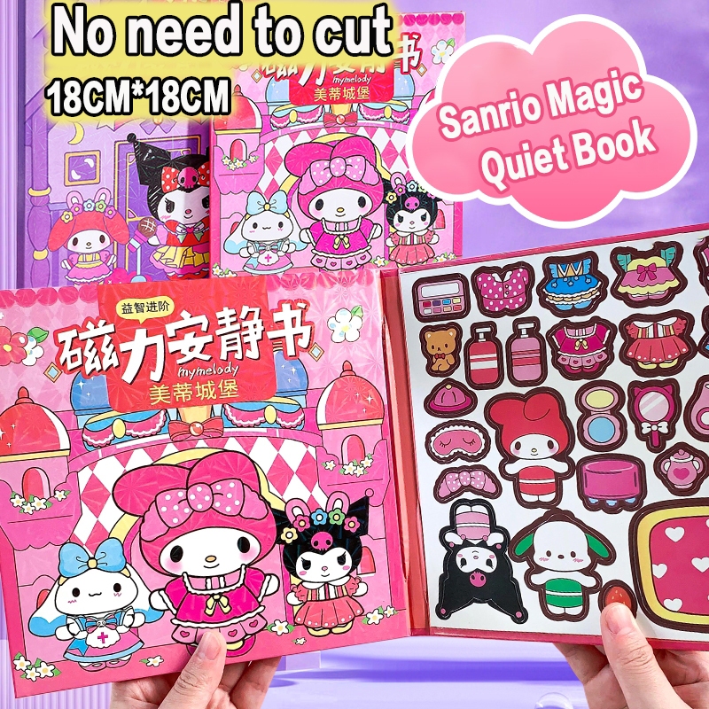 🇲🇾 New Sanrio Quiet Book Cut-Free Magnetic Quiet Book Educational ...