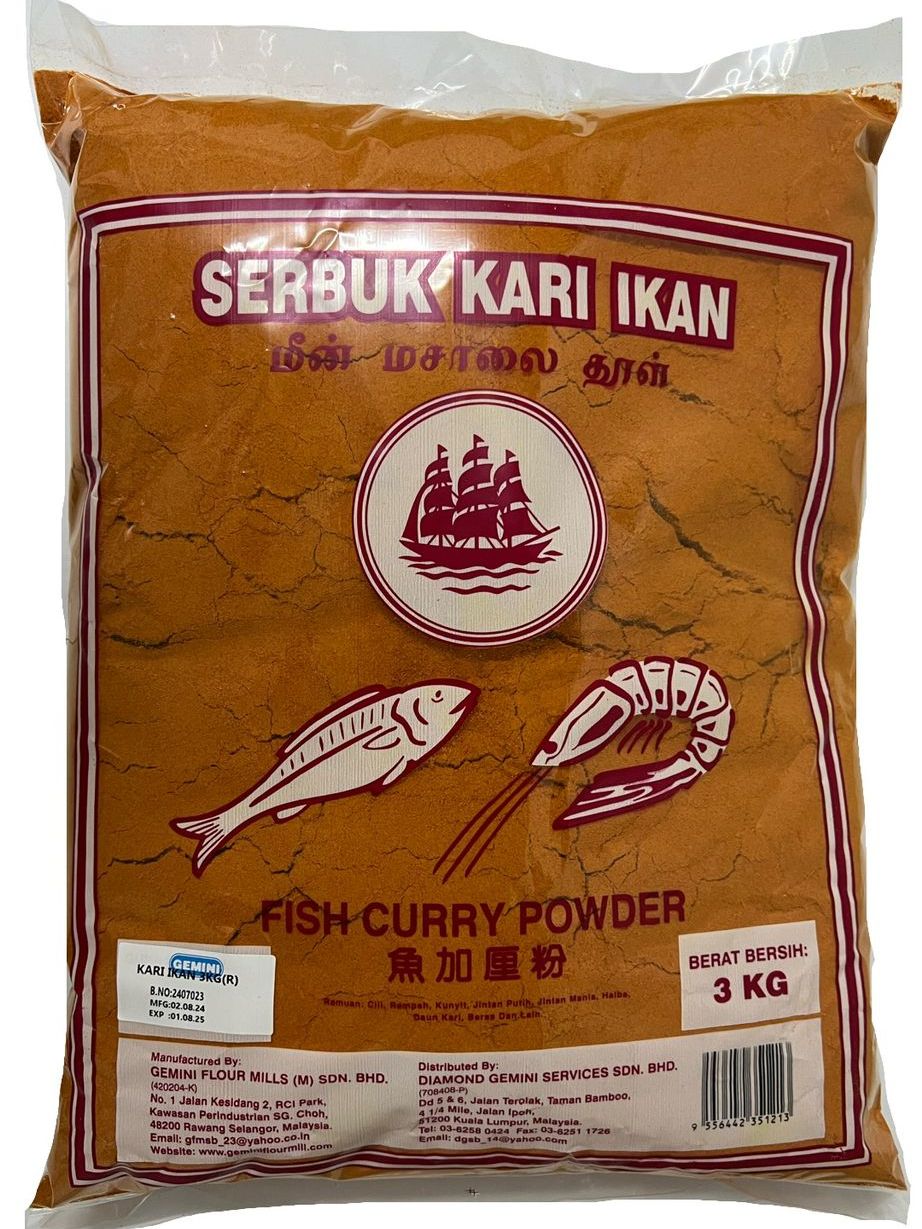 GEMINI FISH CURRY POWDER / GEMINI SERBUK KARI IKAN (3KG) | Shopee Malaysia