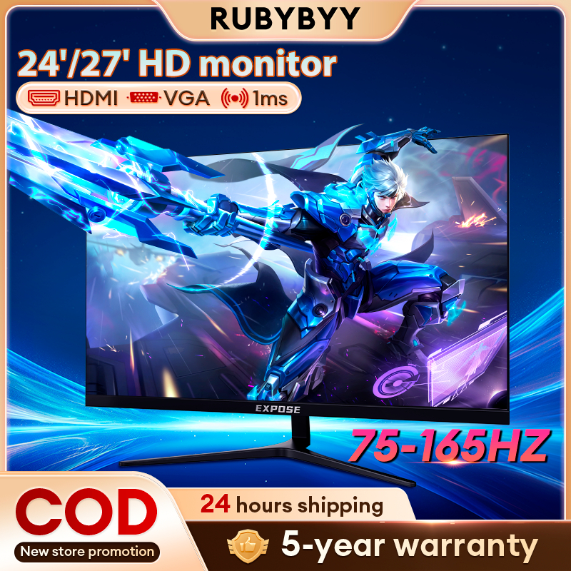 Expose Monitor 27 Inch curved Pc Gaming Monitor Desktop computer 24 ...