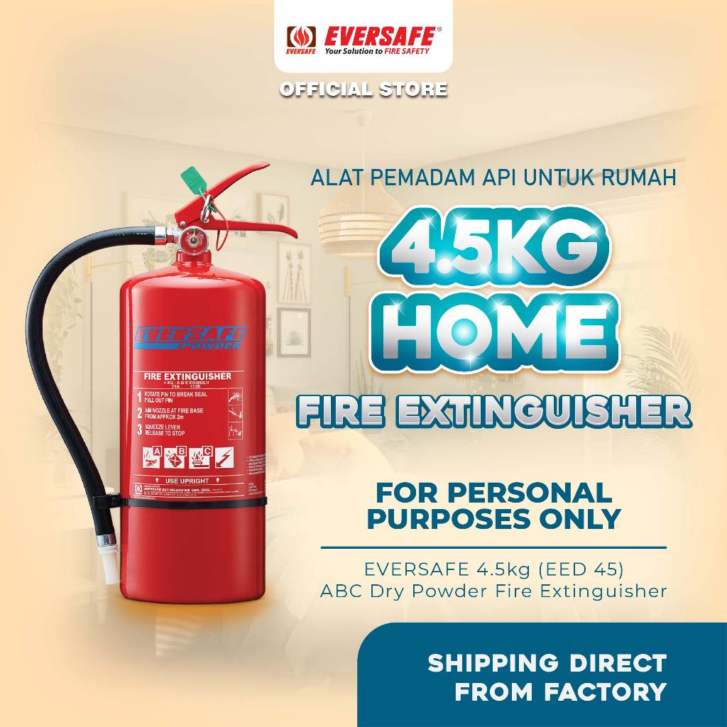 [HQ] WAREHOUSE CLEARANCE Eversafe 4.5kg House Portable Fire Extinguisher | 4.5kg Alat Pemadam ...
