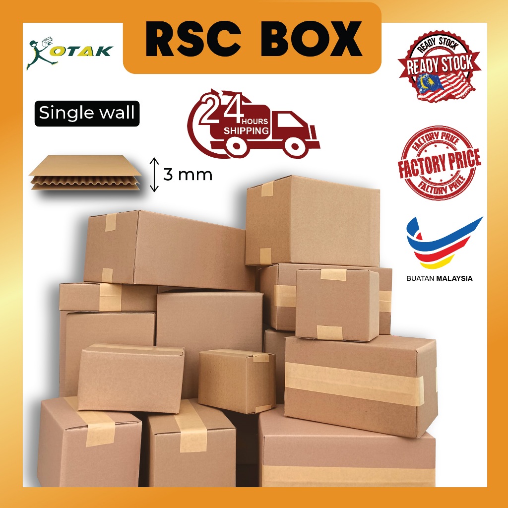 Kotak Plain RSC / Packaging Box / Normal Box / Carton Box | Shopee Malaysia