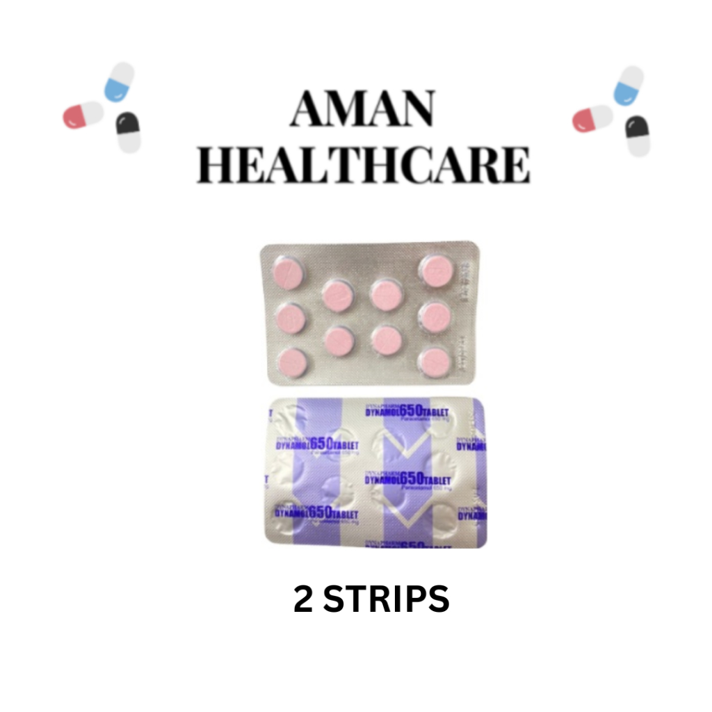 DYNAPHARM DYNAMOL 650MG 20'S (2 STRIPS) PARACETAMOL TABLET | Shopee ...