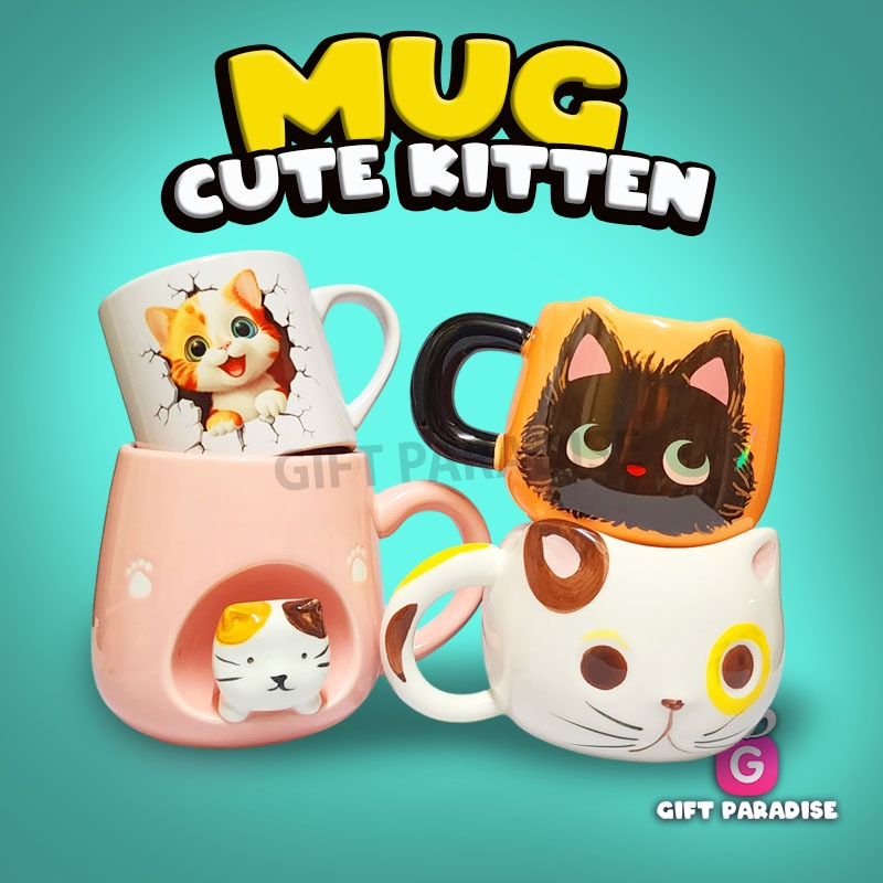 mug cute cat kitten kucing READY STOCK | Shopee Malaysia