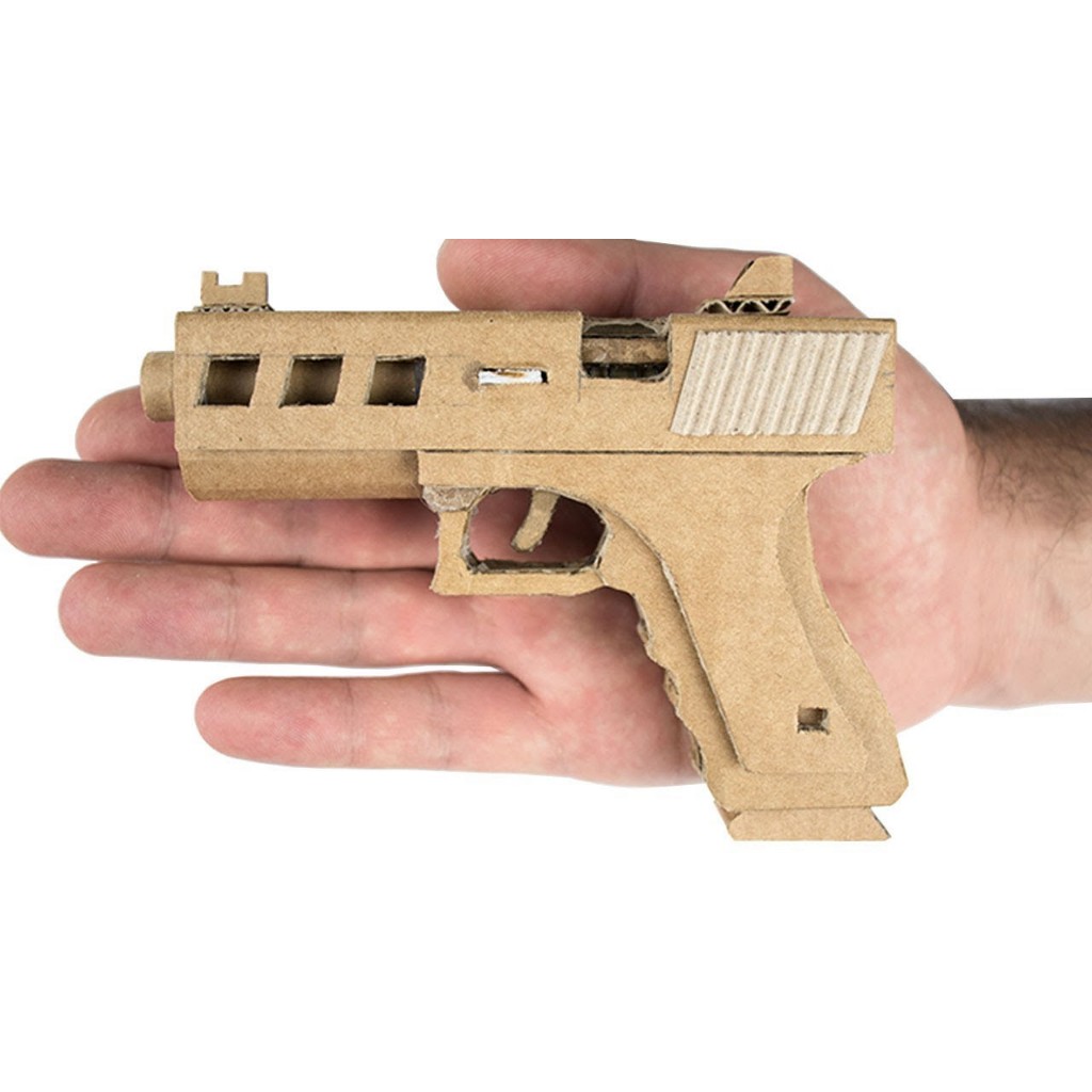 【DIY】《 Cardboard Gun ～ GLOCK Pistol 》 Digital Version [ PDF ] with Toy ...