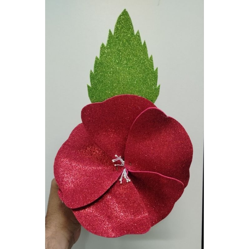BUNGA RAYA GIANT EVA FOAM GLITTERING BLINK FLOWER WARNA-WARNI MERDEKA ...