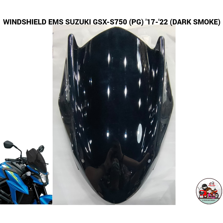 WINDSHIELD EMS SUZUKI GSX-S750 (PG) '17-'22 (DARK SMOKE) | Shopee Malaysia