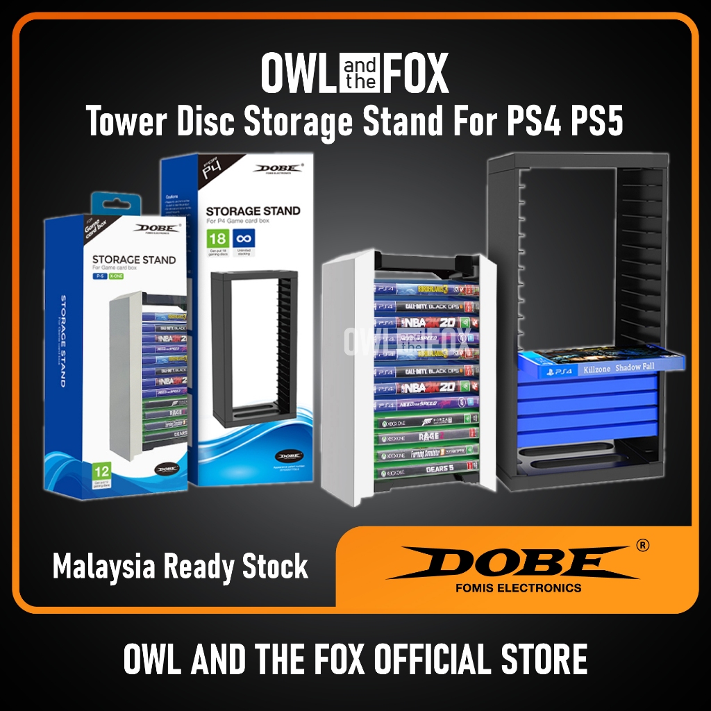 DOBE PS5 PS4 Xbox Storage Stand 12/18/36 Slots Game Storage Tower Game ...
