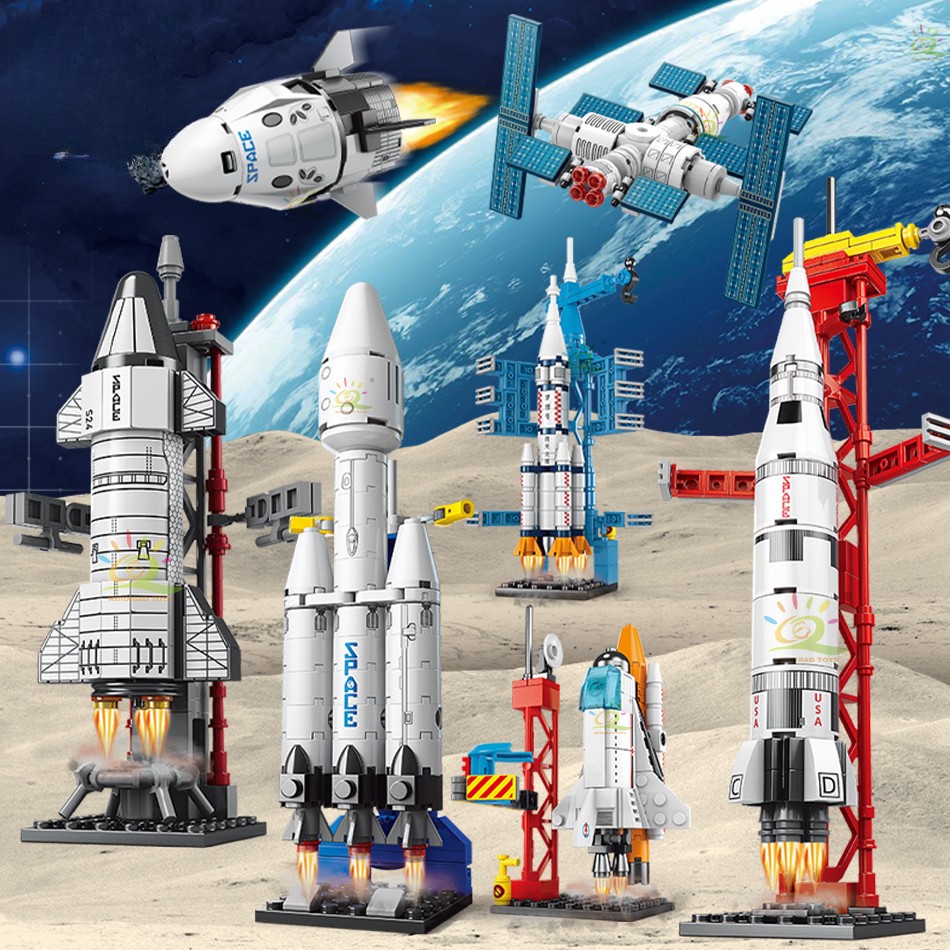 Building Blocks Lele Brother Space Aviation Manned Rocket With ...