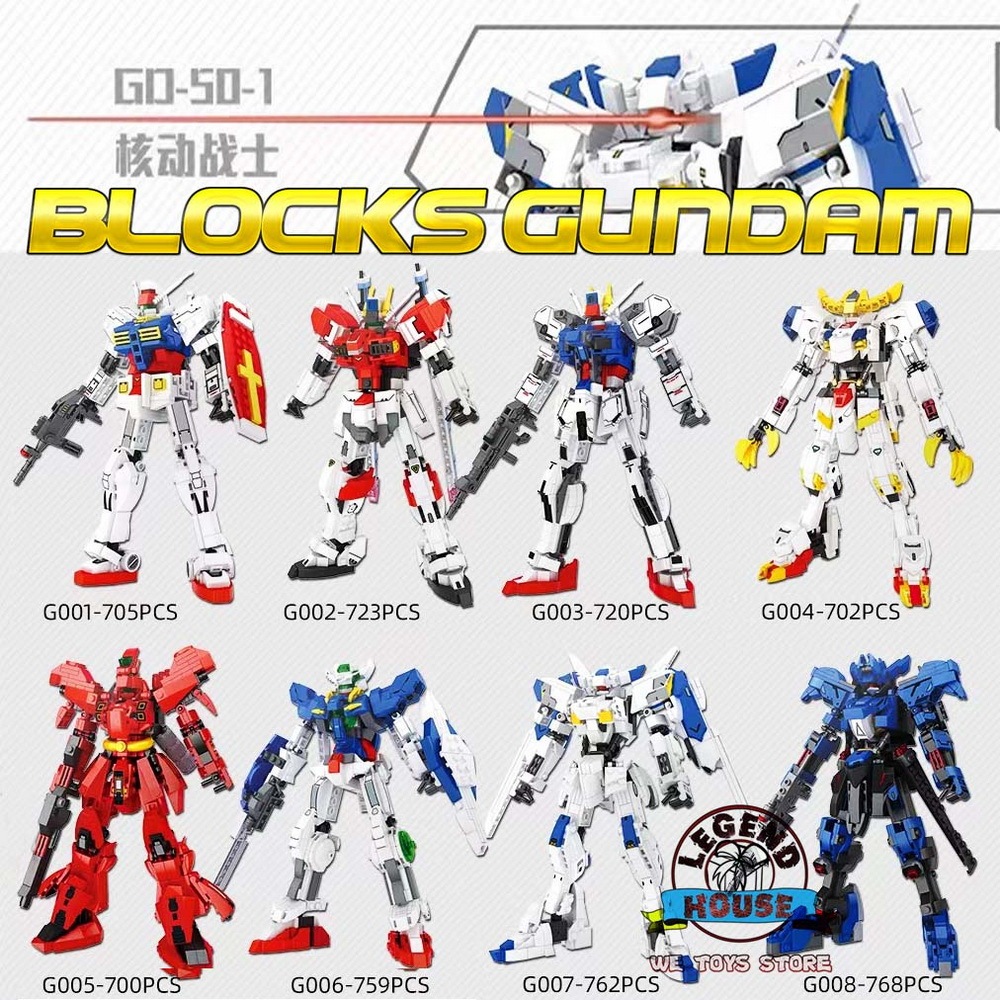 Caco Blocks Gundam Model Building Block Series Rx-78 Strike Gundam ...