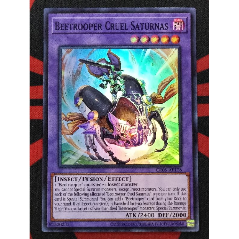 YUGIOH KONAMI CR05-AE178 Beetrooper Cruel Saturnas (Super Rare) | Shopee Malaysia