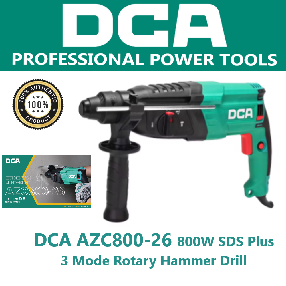 DCA AZC800-26 800W 3 mode SDS plus 26MM Rotary Hammer Drill Mesin Penebuk Dinding DongCheng Dong ...