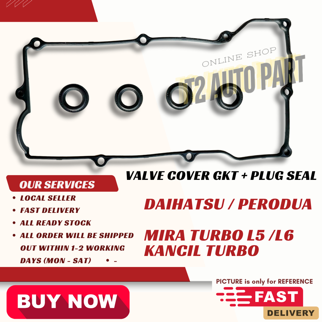 T2 PERODUA KANCIL DAIHATSU MIRA TURBO L5 and L6 JBJL VALVE COVER GASKET ...