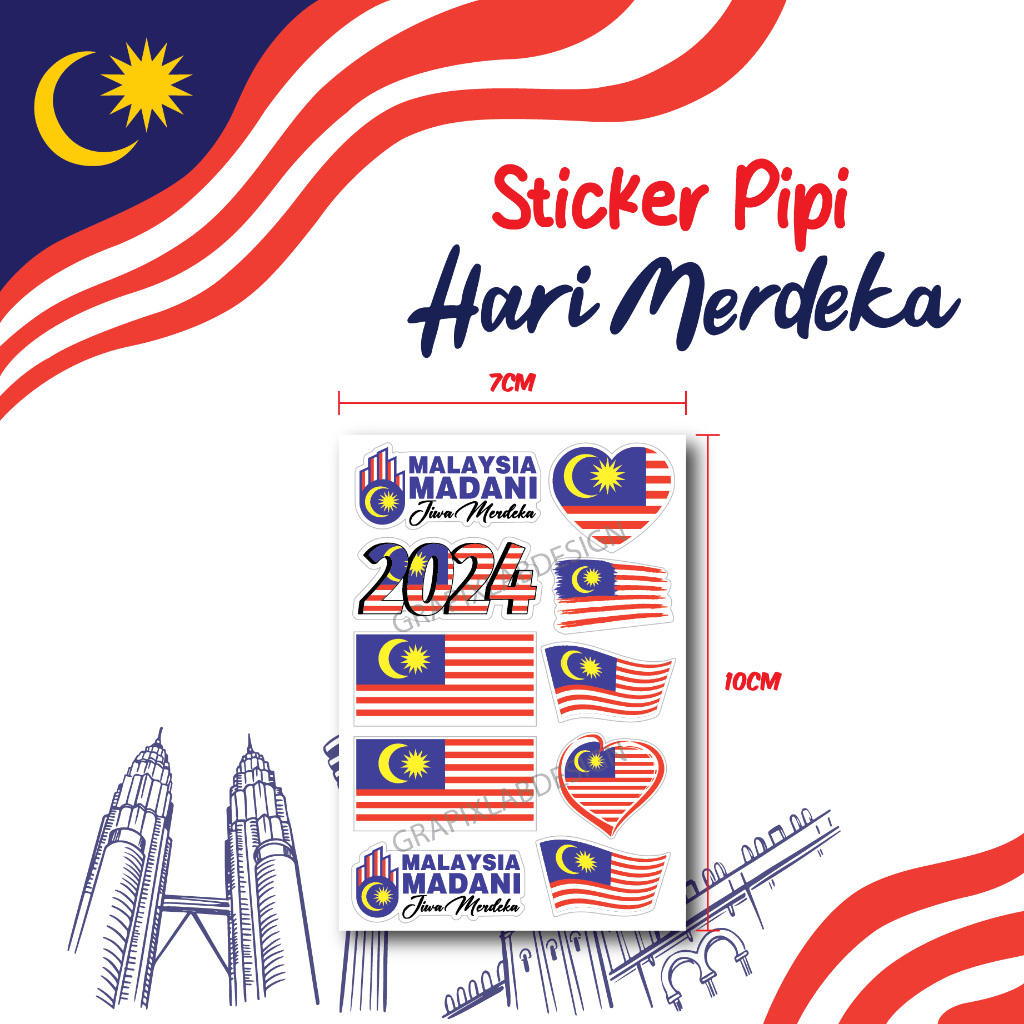 Sticker Pipi Merdeka / Sticker Malaysia / Sticker Comel / Sticker Kecil ...