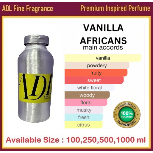 VANILLA AFRICANS - Pure Pati / Extract Perfume - Untuk Spray, Roll ...