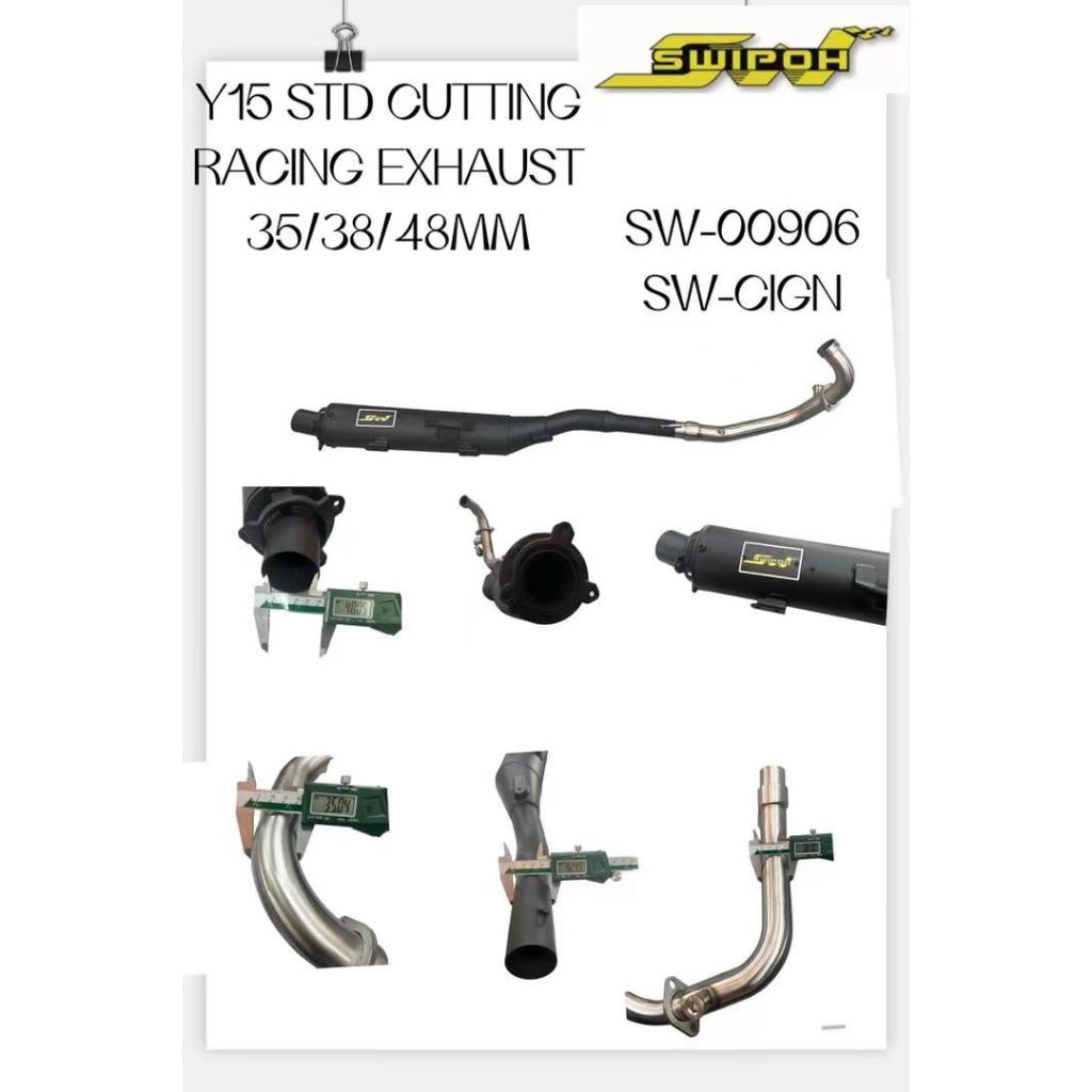 NEW SWIPOH RACING EXHAUST STANDARD CUTTING Y15ZR Y15Z Y15 35MM 38MM 48MM STAINLESS STEEL MANIFUL ...