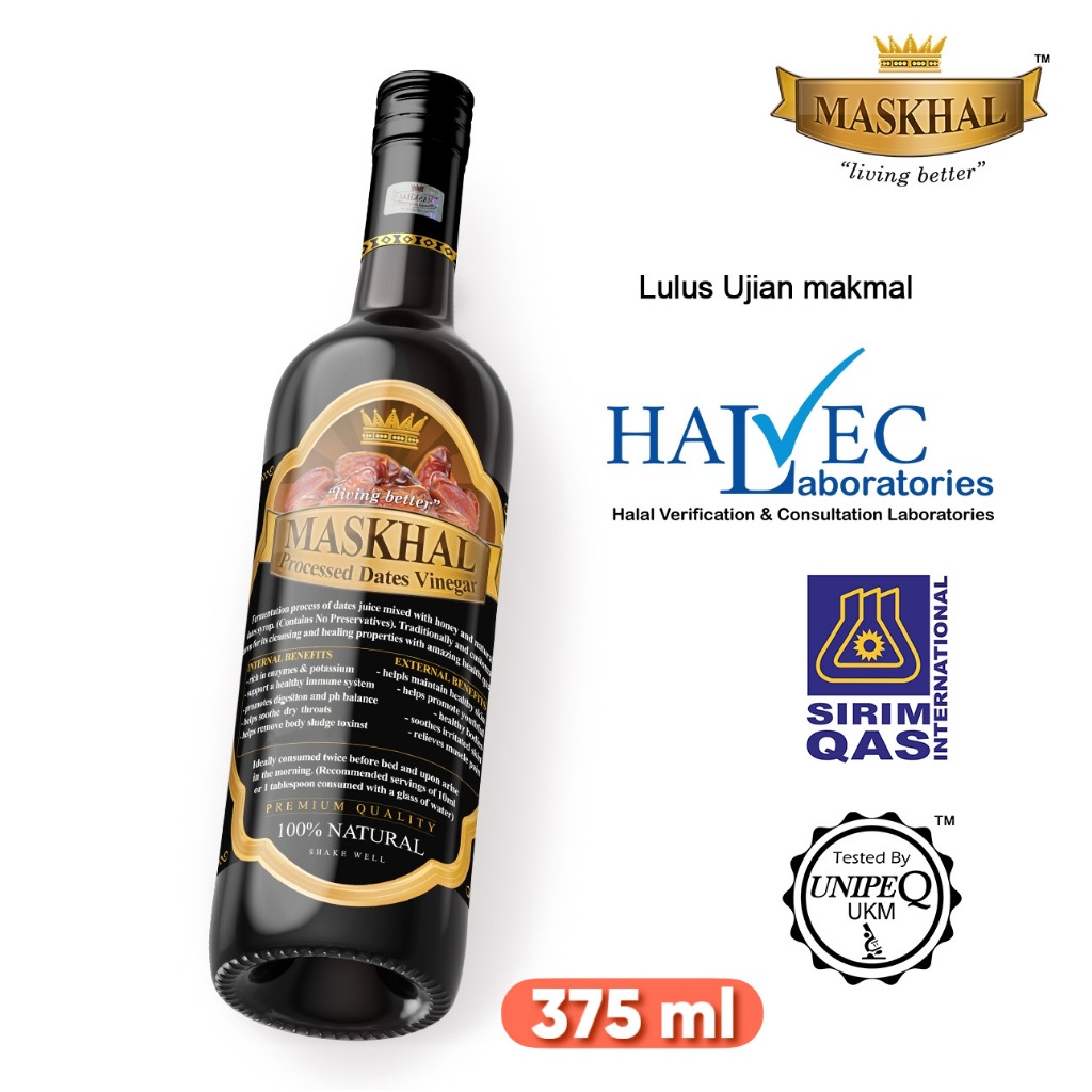 Maskhal Cuka Kurma [1 Botol - 375ml] | Shopee Malaysia