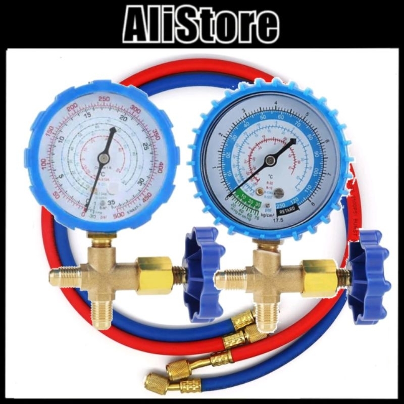 ALI Manifold Gauge Air Conditioner Car Recharge Pressure Gauge ...