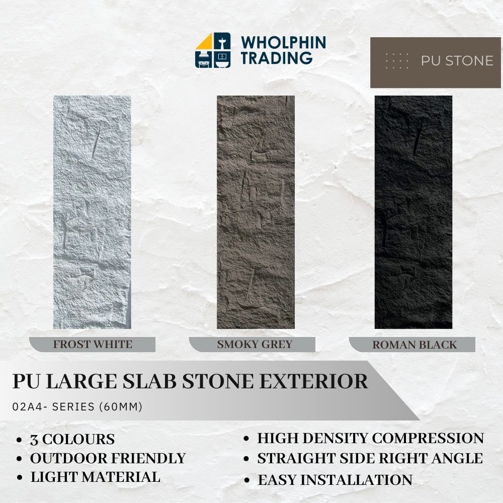 【PU STONE】LARGE SLAB EXTERIOR WALL PANEL - 02A4 SERIES (60MM) - INDOOR ...