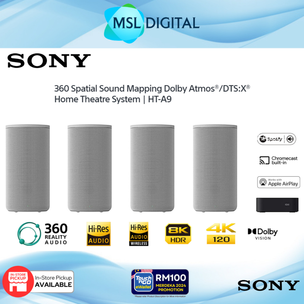 Sony HT-A9 | 360 Spatial Sound Mapping Dolby Atmos®/DTS:X® Home Theatre ...