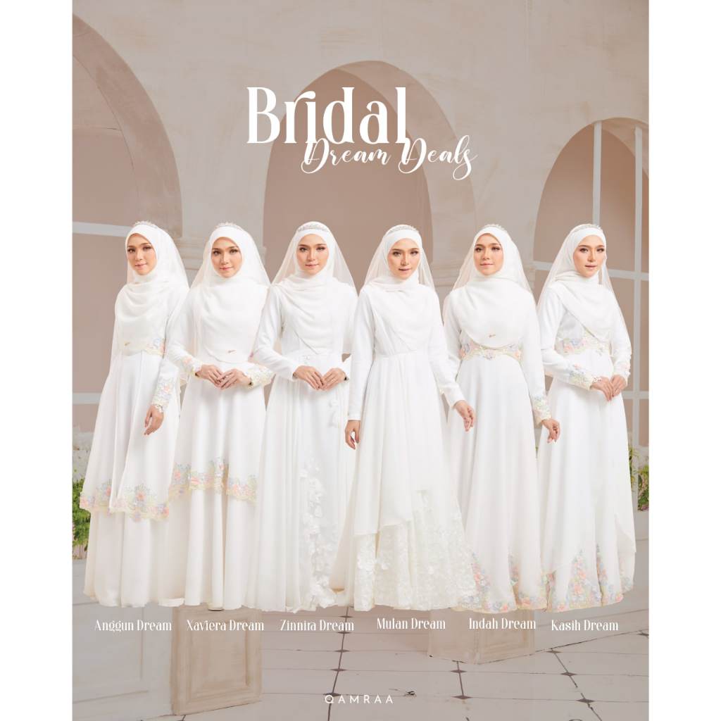 Bridal Dream Deals by Qamraa Dress Wedding Tunang Lace Preorder ...