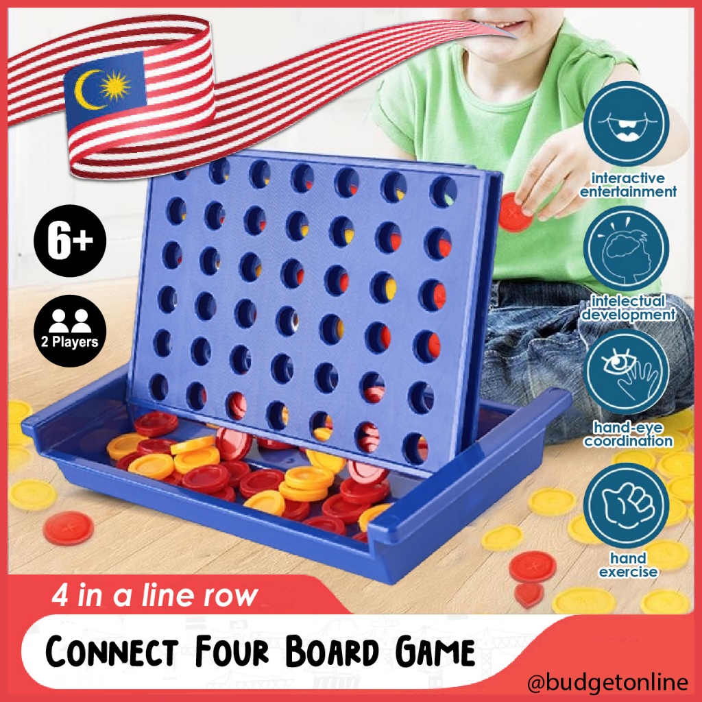BINGO 4 IN A LINE Family Board Games Strategic Game Connect Four Row ...