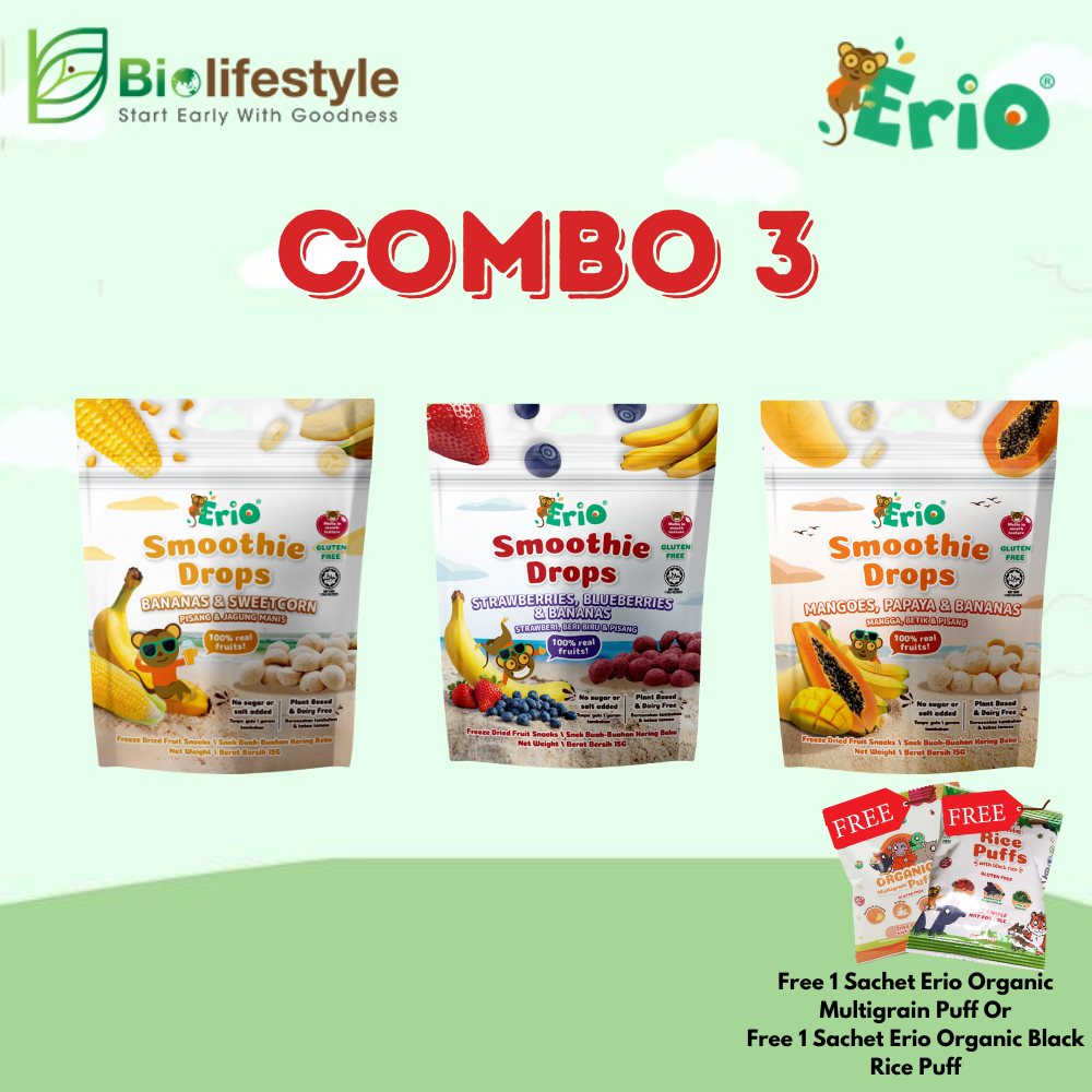 (Combo Pack Of 3) Erio Smoothie Drops 15g | Shopee Malaysia