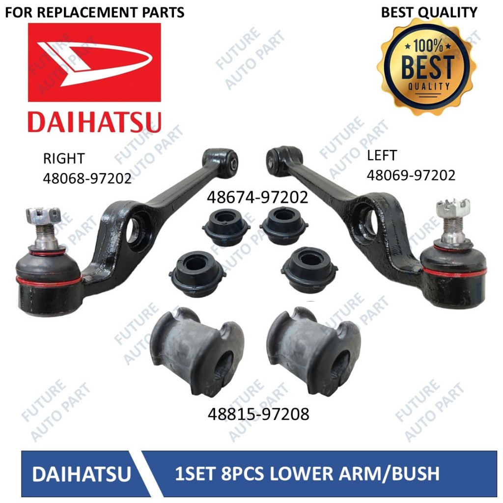 FRONT LOWER ARM / ARM BUSH / STABILIZER BSUH ( SILICONE/ RUBBER ) COMBO ...