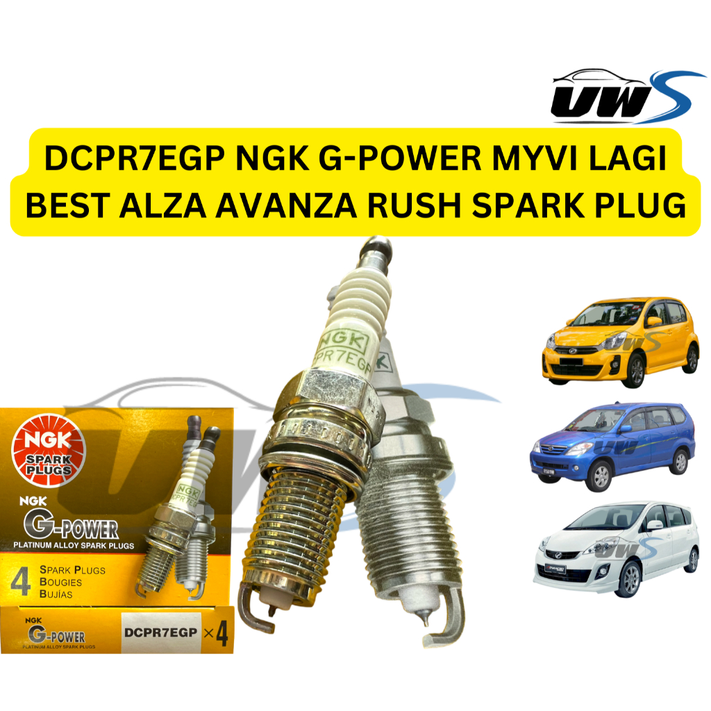 DCPR7EGP NGK G-POWER MYVI LAGI BEST ALZA AVANZA RUSH PLATINUM ALLOY ...