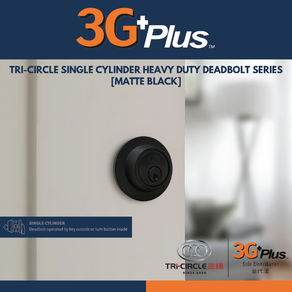 TRI-CIRCLE Heavy Duty Single Cylinder Deadbolt Lock Dead Bolt Lock ...