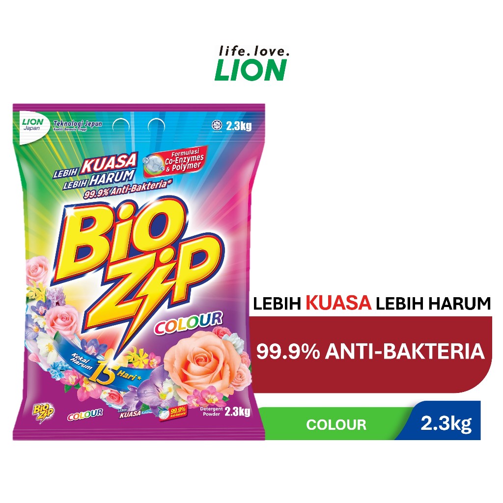BIO ZIP Powder Laundry Detergent - Colour (2.3kg) | Shopee Malaysia