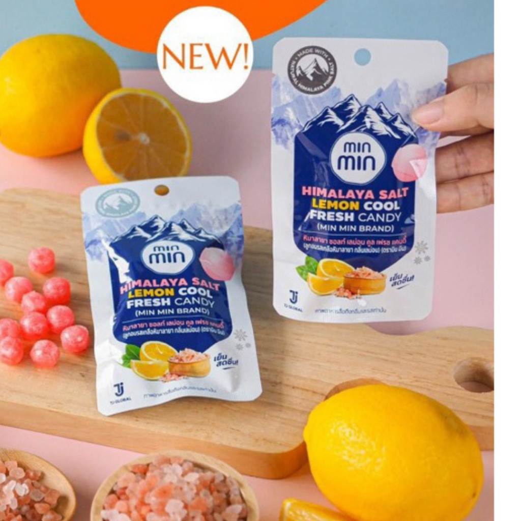 Min Min Himalayan Salt Lemon Candy Cool Fresh from Thailand 泰国喜玛拉雅盐柠檬糖果 ...